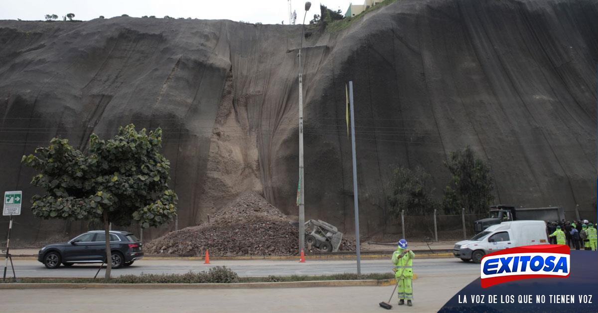 Cierran tramo de la Costa Verde hasta el lunes por caída de rocas ...