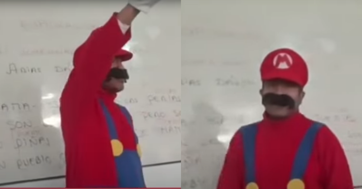 ¡Mario Bros rapero! Profesor escolar de Cusco se disfraza de popular ...