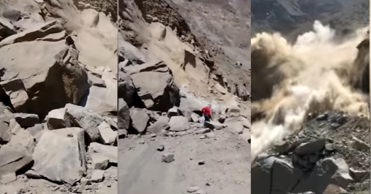 ¡Sorprendente! Captan el preciso momento en que enormes rocas se ...