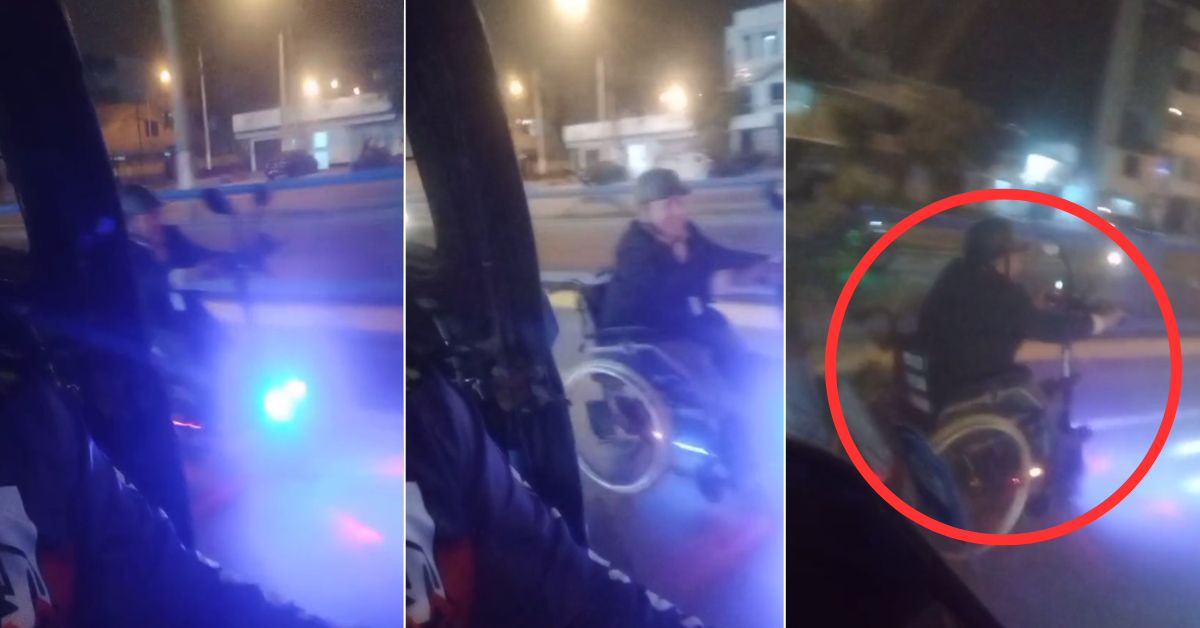 "Quemando llanta": Adulto mayor sorprende con singular vehículo en ...