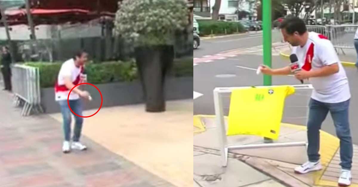 Reportero peruano le echa sal a la camiseta de Brasil: ¡Todo por el ...