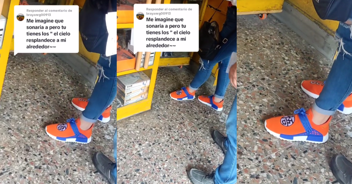 (VIDEO) ¡Fenomenal! Joven luce zapatillas de 'Dragon Ball' y ...
