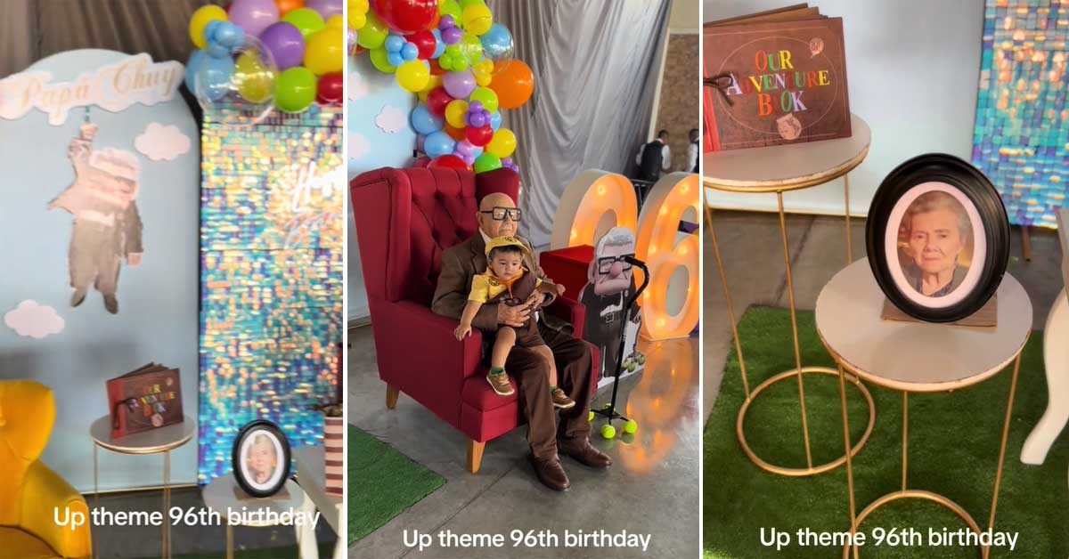 Abuelito festeja su cumpleaños 96 con fiesta temática de "Up" y foto de ...