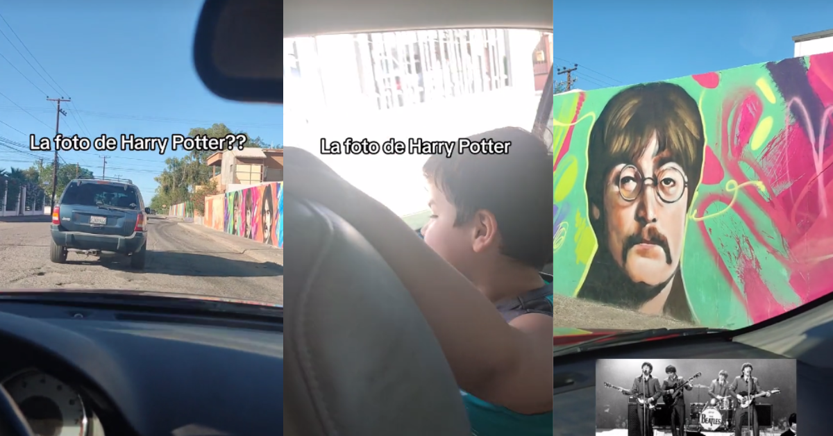 Niño confunde a John Lennon con Harry Potter en mural y usuarios reaccionan: "Son ingleses todos ...