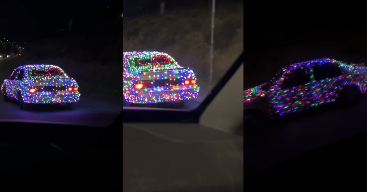 Auto sorprende con peculiares luces navideñas como adornos: "El carro ...