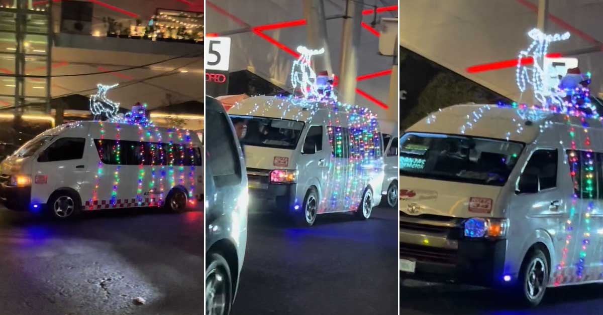 Combi recorre las calles con peculiar decoración por Navidad: "Se ...