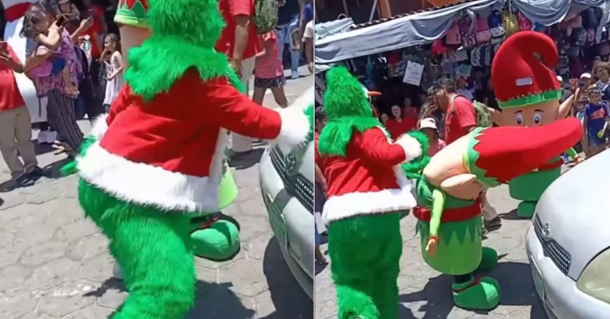 "Solo se vé en Perú": captan al Grinch 'perreando' en pleno mercado y ...