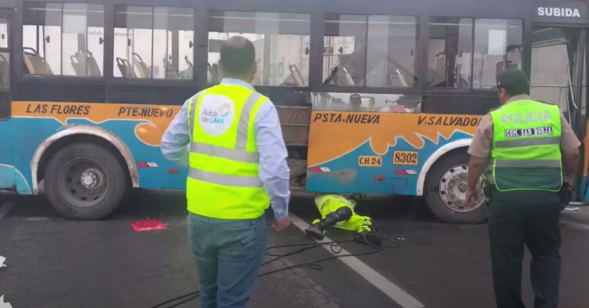 Accidente En San Borja Choque Entre Bus De Transporte Público Y Camión