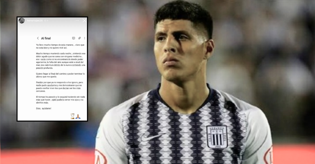 Futbolista Hansell Riojas compartió PREOCUPANTE MENSAJE en redes ...
