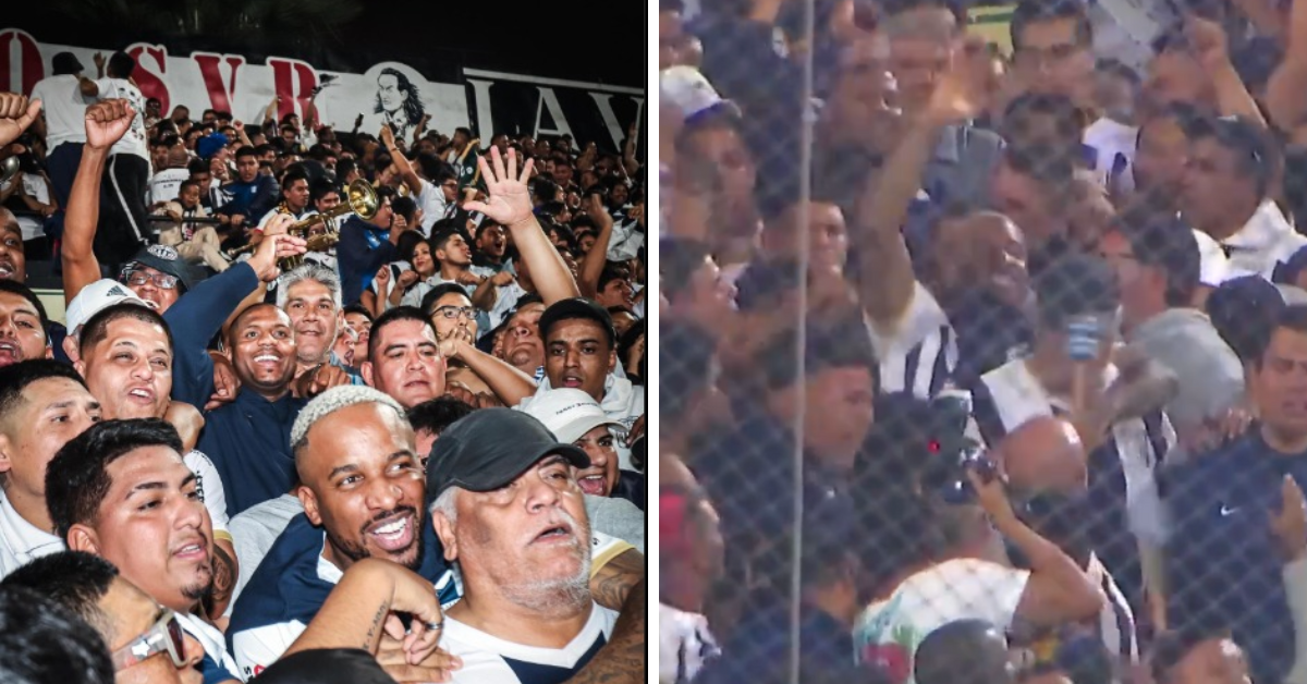 Jefferson Farfán y Roberto Guizasola en la tribuna sur para la ...