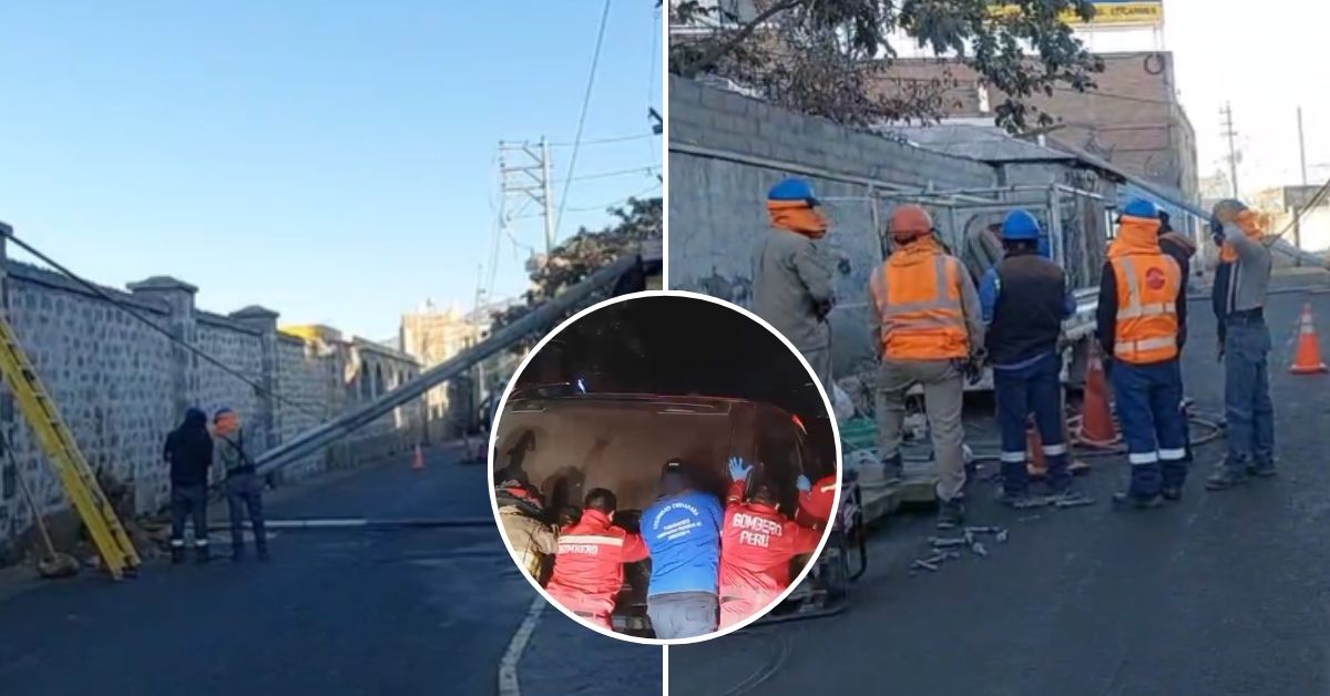 Arequipa: ¡De milagro! Conductor ebrio se salva de morir tras chocar con poste y dar vueltas de ...