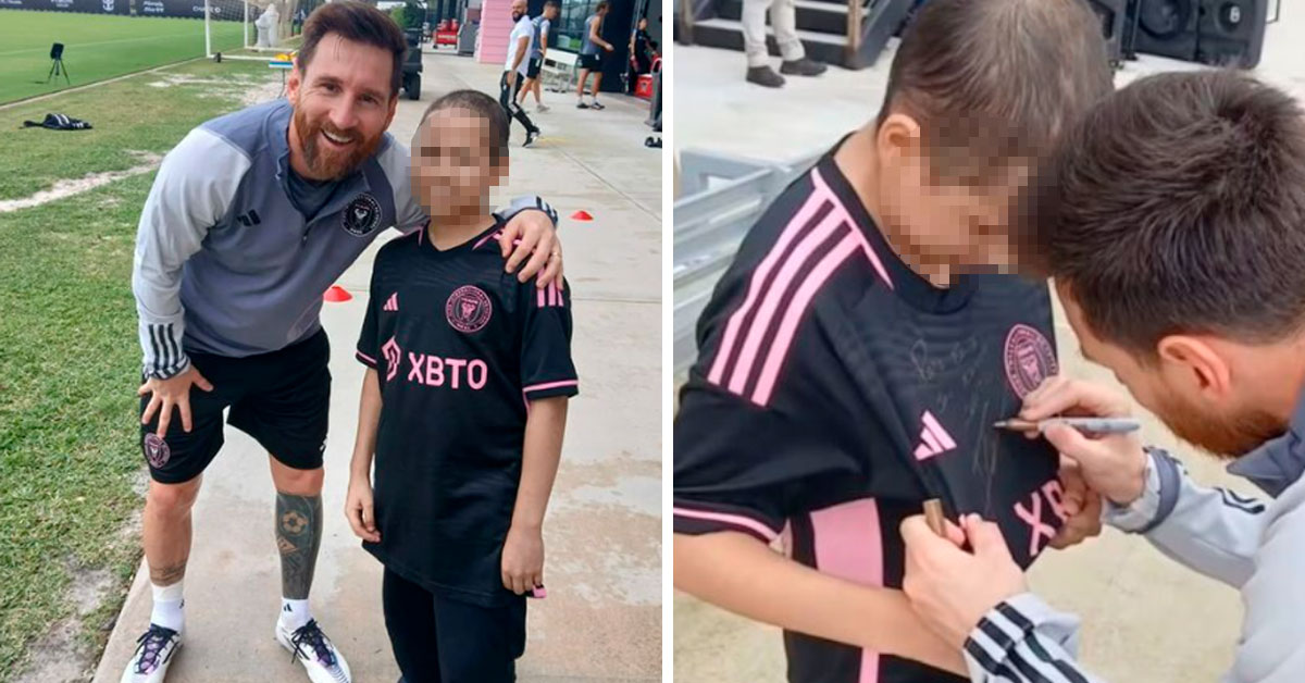 Lionel Messi y su EMOTIVO gesto con un niño que lucha contra un cáncer cerebral - Exitosa Noticias