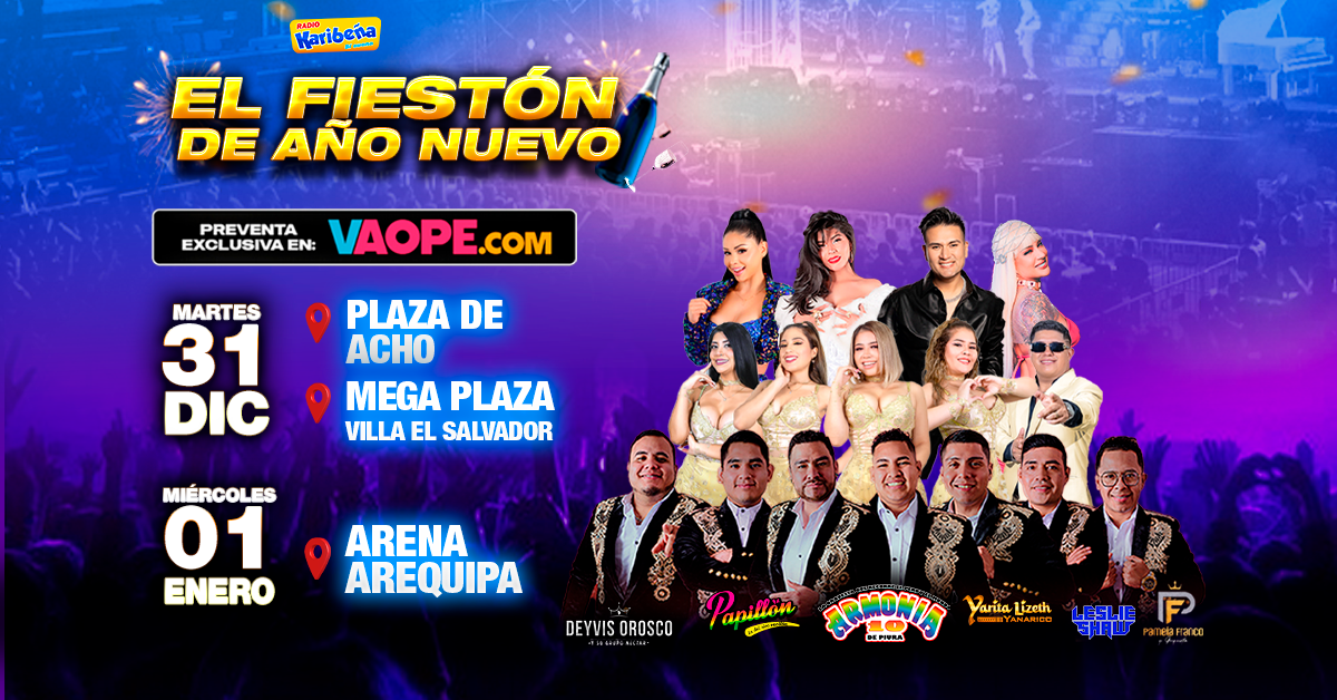 ¡Con la mejor cumbia! Celebra el Año Nuevo 2025 con grandes conciertos en Lima Norte, Lima Sur y ...