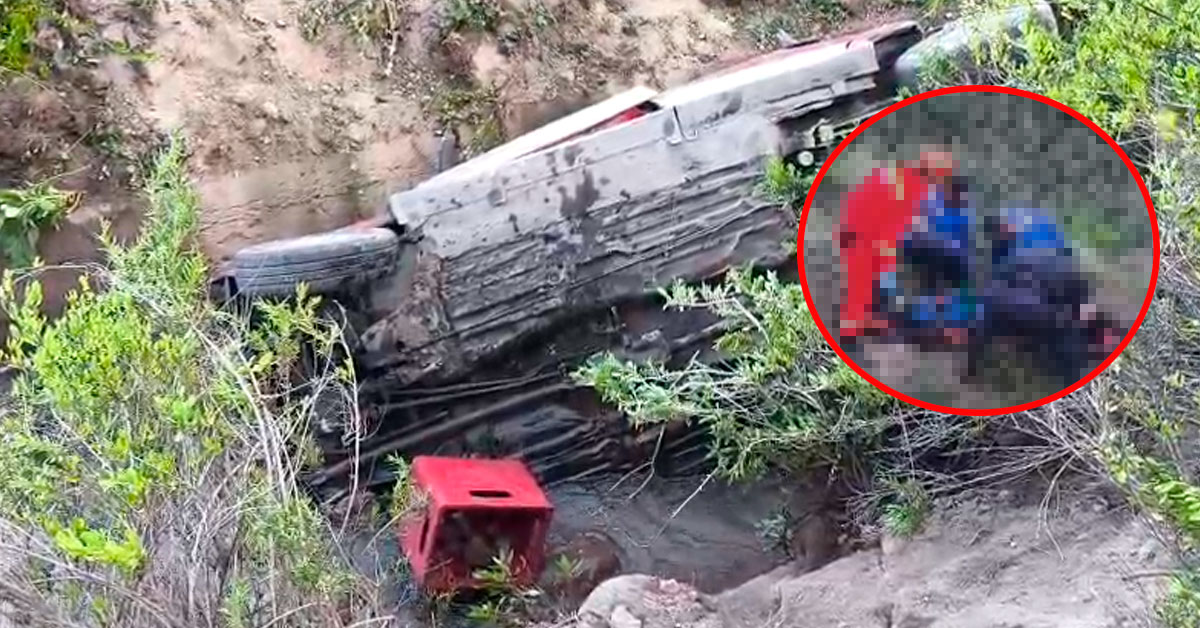¡Milagro! Pareja salva de morir tras caer a barranco en Arequipa: Vehículo se despistó en Alto ...