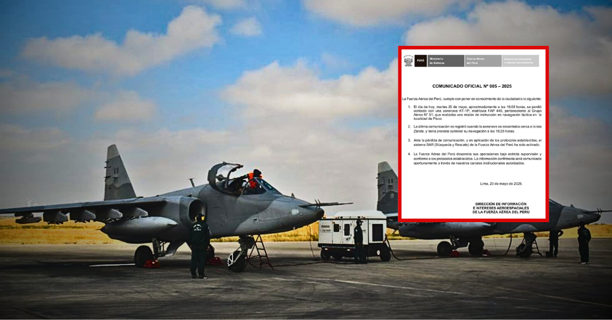 Desaparece aeronave de instrucción KT-1P de la Fuerza Aérea del Perú ...