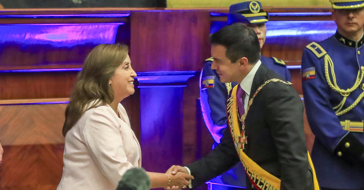 Dina Boluarte en Ecuador: Presidenta participó en la ceremonia de posesión de mando de Daniel ...