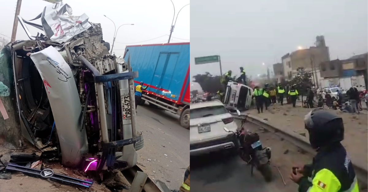 Más de 20 heridos dejó el despiste y volcadura de una combi en la autopista Ramiro Prialé ...