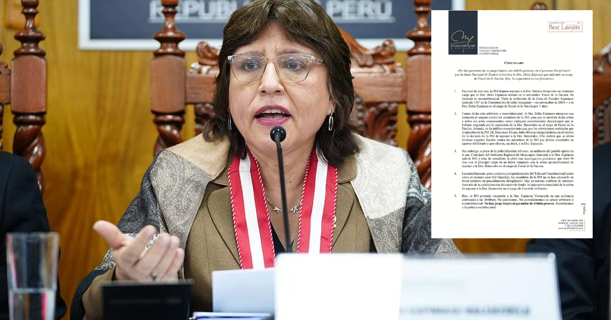 Delia Espinoza no asistirá a debate de la JNJ sobre su suspensión: "No hay un juego limpio ni ...