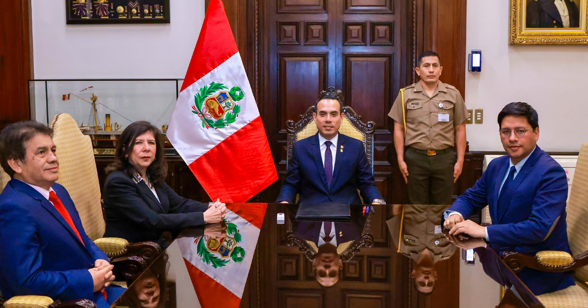 José Jerí sostuvo reunión con Janet Tello, Tomás Gálvez e Ilich López en Palacio de Gobierno ...