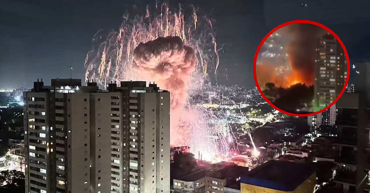 Explosión en almacén de fuegos artificiales causa incendio en Sao Paulo ...