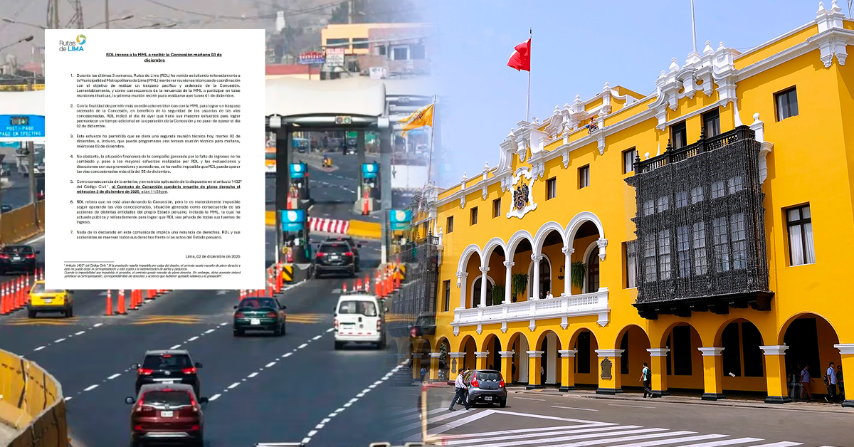 Rutas de Lima pide a Municipalidad de Lima recibir concesión el 3 de ...