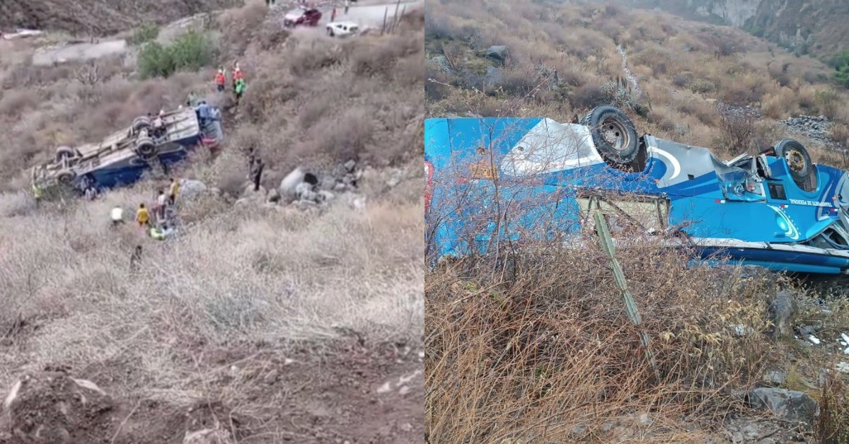 Tragedia en Arequipa: Caída de bus por un acantilado deja a tres ...
