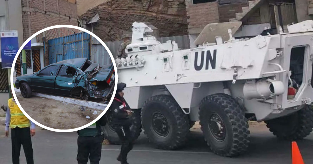 Vehículo blindado de la ONU chocó en Chorrillos: se estrelló contra ...
